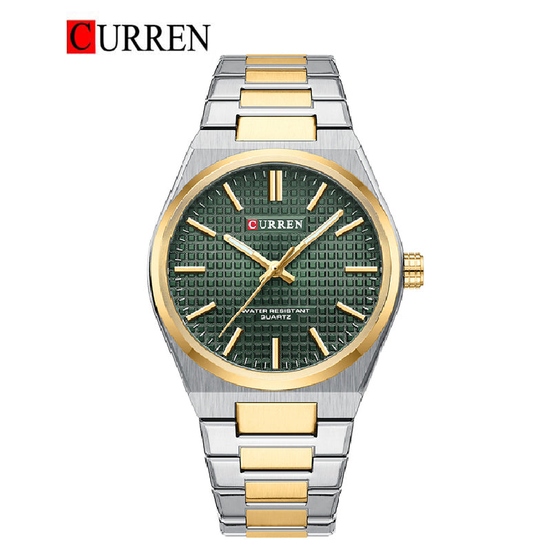 CURREN Original Brand Stainless Steel Band Wrist Watch For Men With Br ...